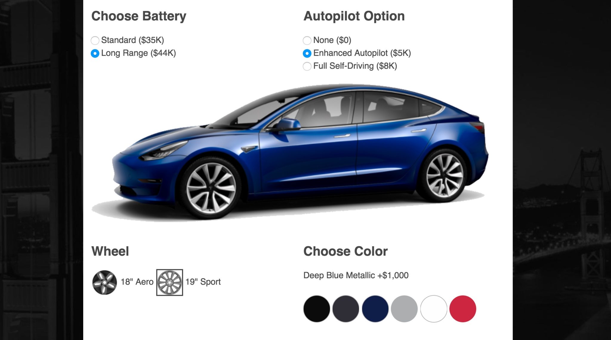 Tesla Model 3 Cost Estimator computes actual cost after options and tax ...