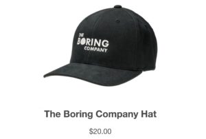 Boring company hat store