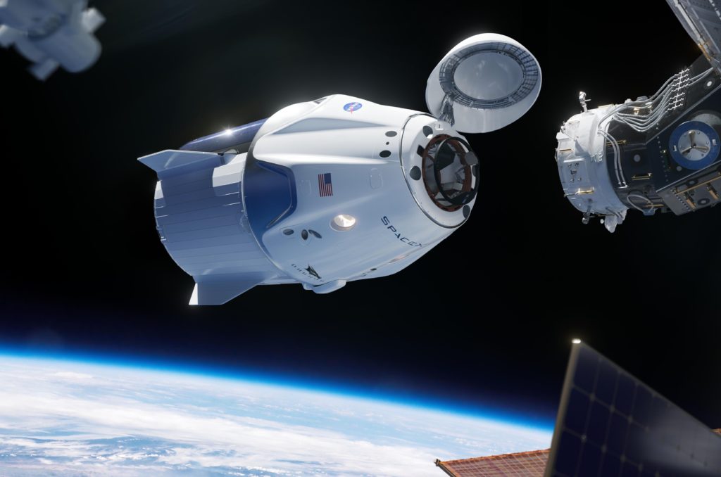 Spacex Shows Off First Completed Crew Dragon Spaceship With New Falcon 9