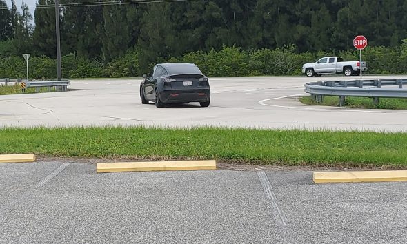 Tesla Model Y visits historic Kennedy Space Center in FL