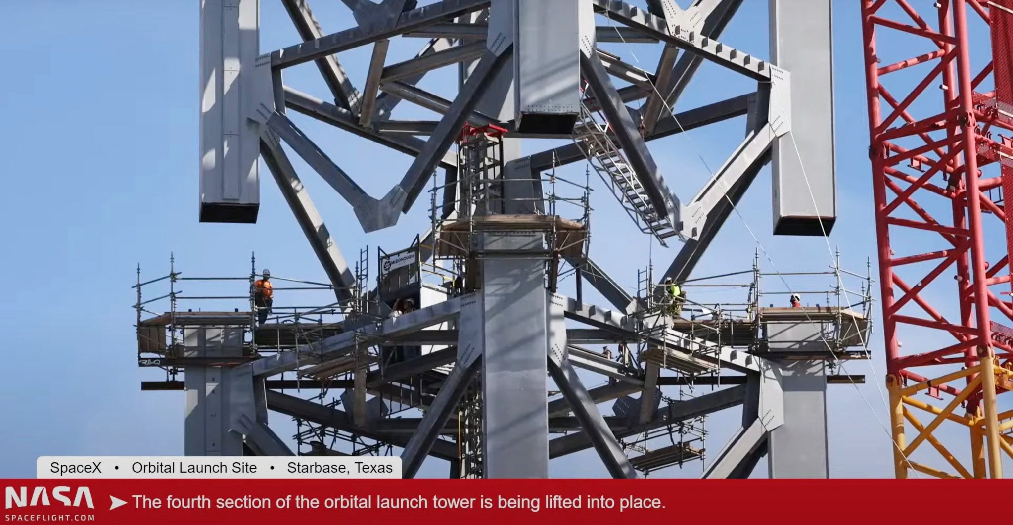 Spacex Installs First Parts Of Tower Meant To Catch Starship Boosters