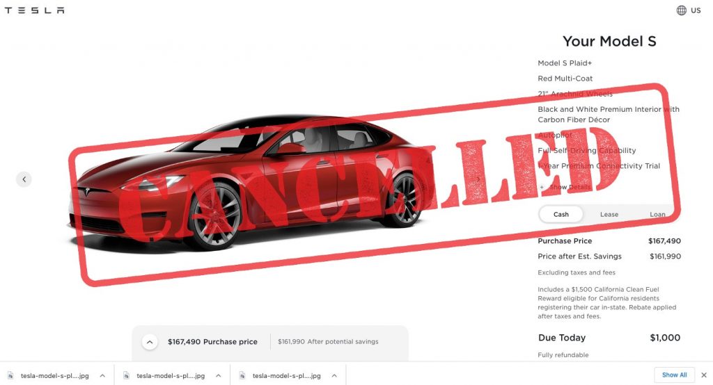 Tesla Model S Plaid canceled Musk says there s no need for it