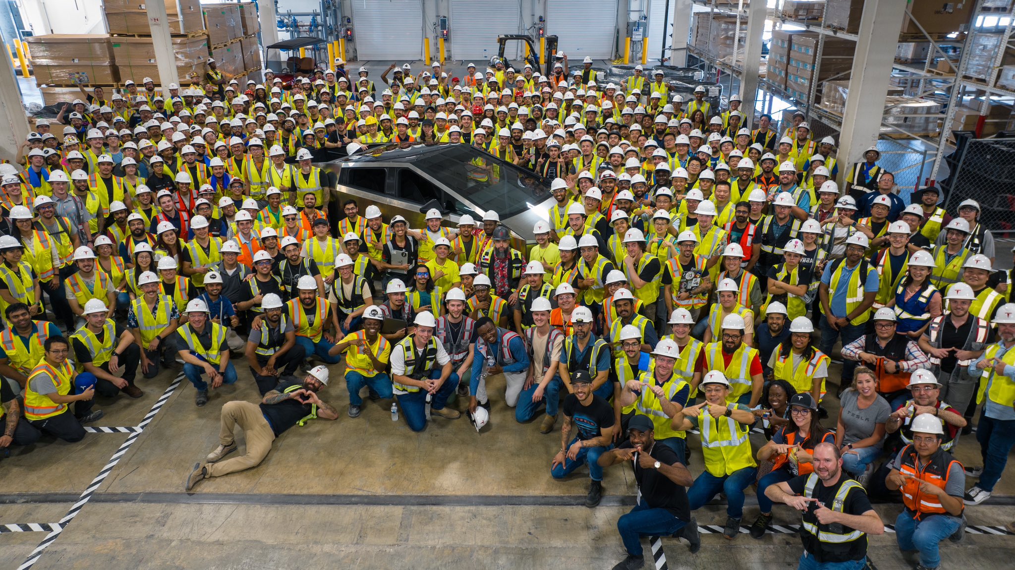 First Tesla Cybertruck built at Giga Texas First Tesla Cybertruck built at Giga Texas