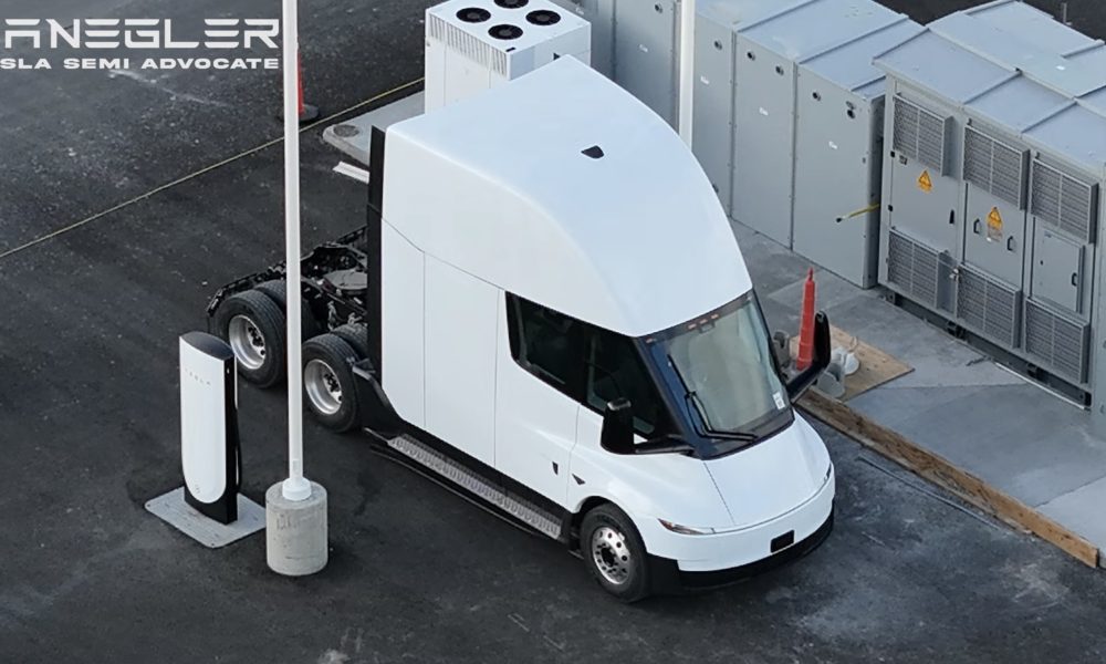 Tesla revamped Semi spotted, insane 1.2 MW charging video releases