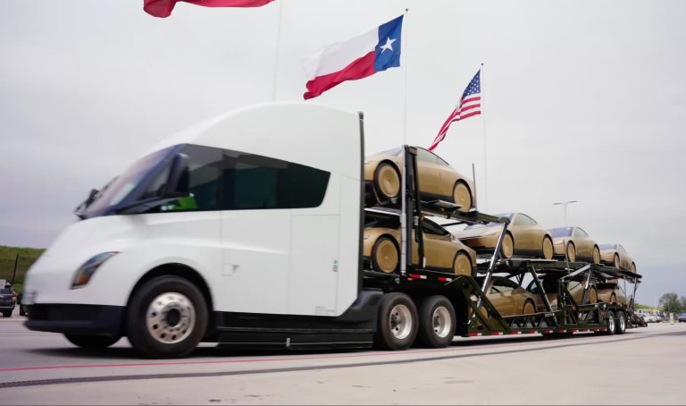 Tesla Semi hauls fresh Cybercab batch as Robotaxi era takes hold